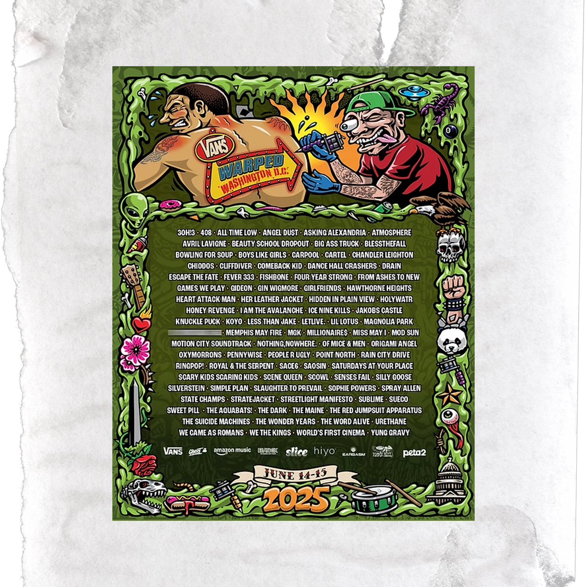 Vans Warped Tour Washington DC Poster