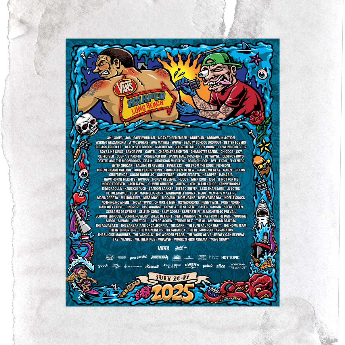 Vans Warped Tour Long Beach Poster