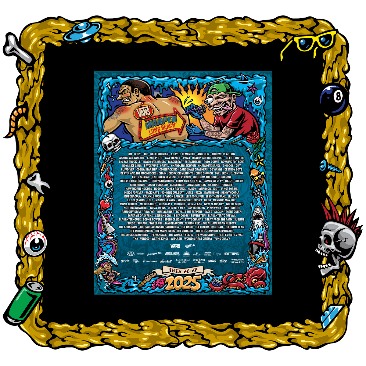 Vans Warped Tour Long Beach Poster