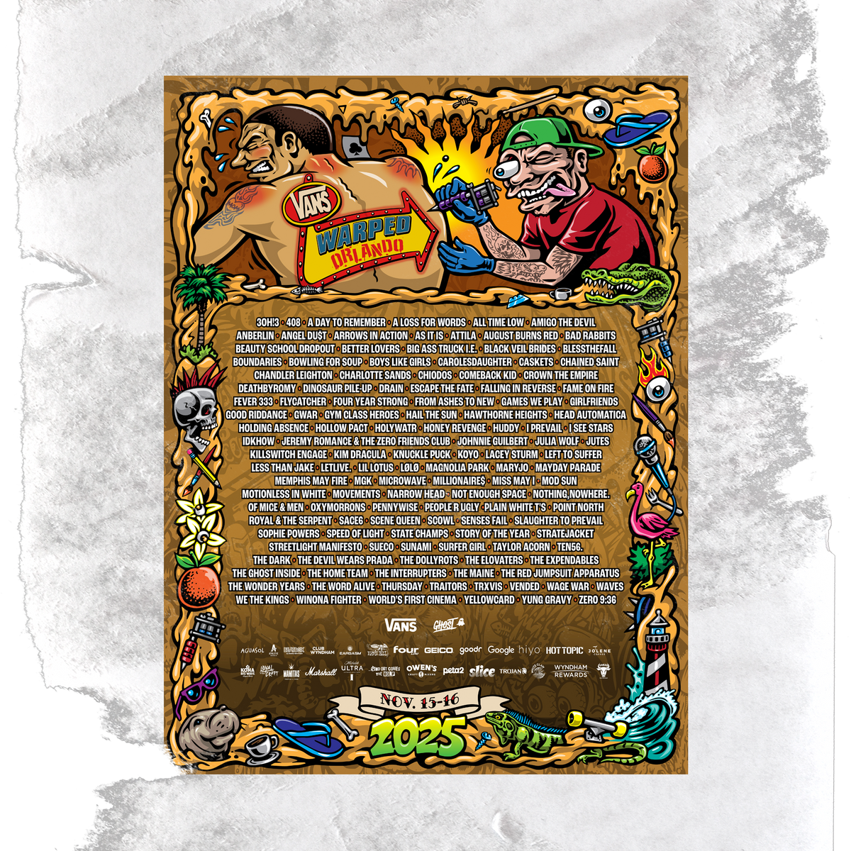 Vans Warped Tour Orlando Poster