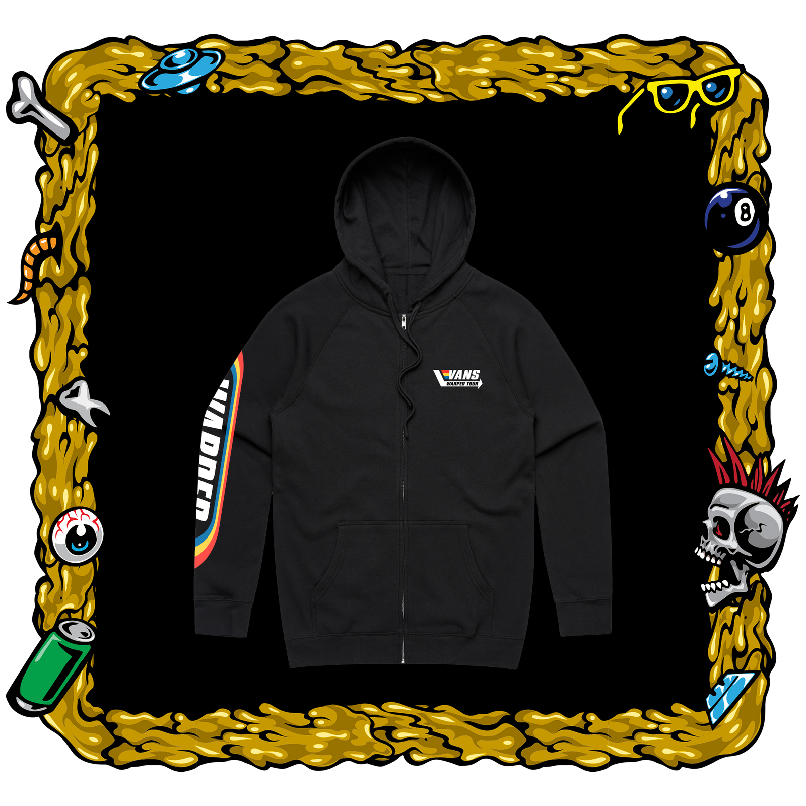 Retro Film Zip Up Hoodie – Vans Warped Tour